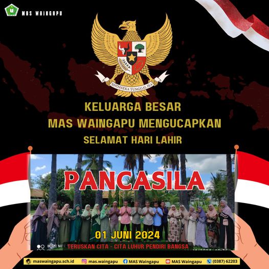 Selamat Hari Lahir Pancasila 01 Juni 2024 | MA Swasta Waingapu
